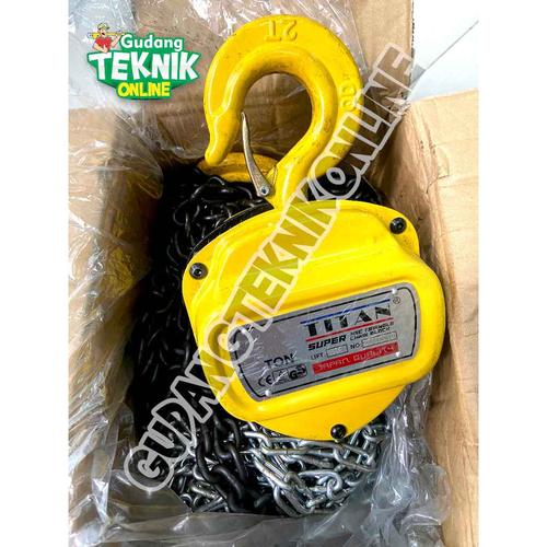 Jual Chain Block 2 Ton 3 5 10 Meter TITAN Manual Model Segitiga / Hoist ...