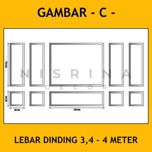 Promo Wall Moulding Premium / Lebar Dinding 3,4 - 4 Meter ...