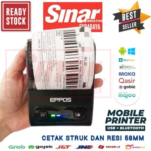 Jual MINI PRINTER BLUETOOTH 58MM EP5813 - 5812 CETAK STRUK KASIR DAN LABEL RESI STICKER THERMAL ...