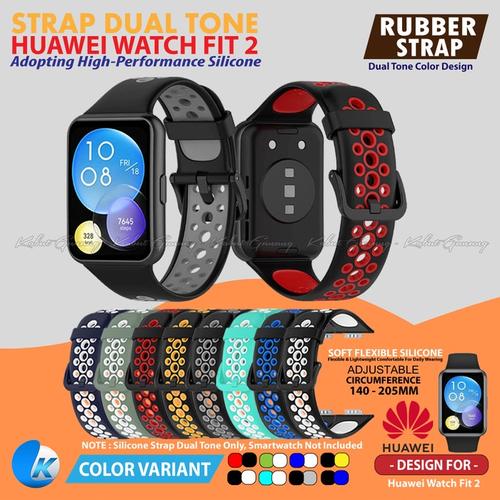 Promo Silicone Tali Strap Smartwatch Two Colours Huawei Watch Fit 2 ...