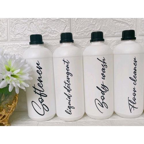 Jual Botol 1Liter Putih sticker Hitam, aesthetic bottle minimalist ...