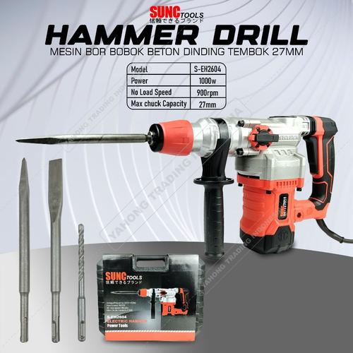 Promo Hammer Drill Mesin Bor Bobok Beton Dinding Tembok 27mm SUNC TOOLS ...