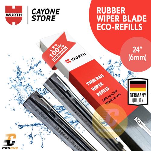 Jual WURTH Twin Rail Wiper Rubber Refill Replacement 24 inch 6mm ...