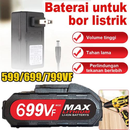 Promo Baterai Bor Tanpa Kabel 198/499/599/699 Volt Dan Electric Drill ...