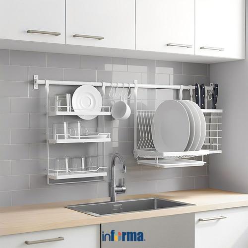 Promo Informa Ward Rak Gantung Dapur Dengan Aksesoris - Putih Rak ...
