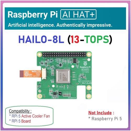 Jual OFFICIAL Raspberry Pi AI HAT+ Hailo-8L (13-TOPS) Artificial ...