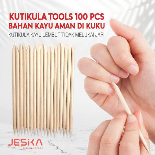 Jual Kutikula pusher pendorong kutikula wooden stick kayu nail art manicure pedicure alat ...