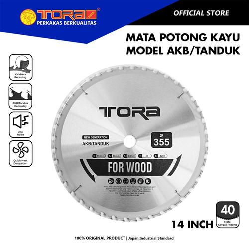 Promo TORA Mata Gergaji Kayu 14 Inch x 40T TCT - Mata Pisau Potong Kayu ...