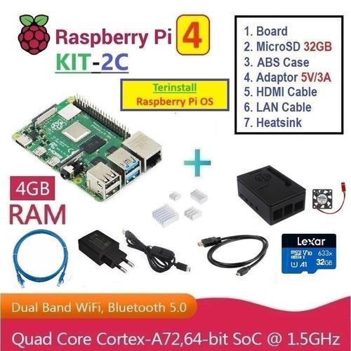 Jual KIT-2C : Raspberry Pi 4 (4GB RAM) - Complete SET - Jakarta Timur ...
