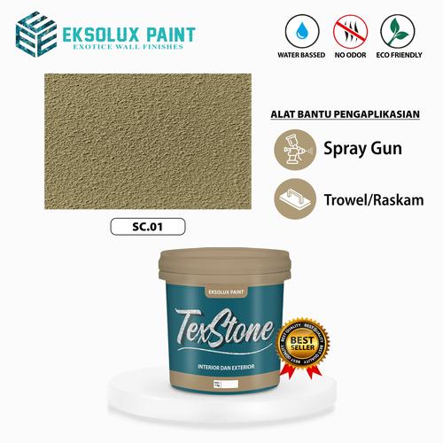 Jual TEXSTONE PAINT Cat Tekstur Kamprot Interior Eksterior SC.01 Kemasan 1 Kg - SC.34 - Kota ...