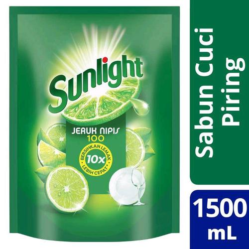 Jual Sunlight pencuci piring Jeruk Nipis pch 1500ml kemasan besar ...