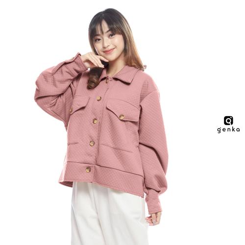 Jual GENKA Jacket Wanita Geova Outer - Broken White - Jakarta Utara ...