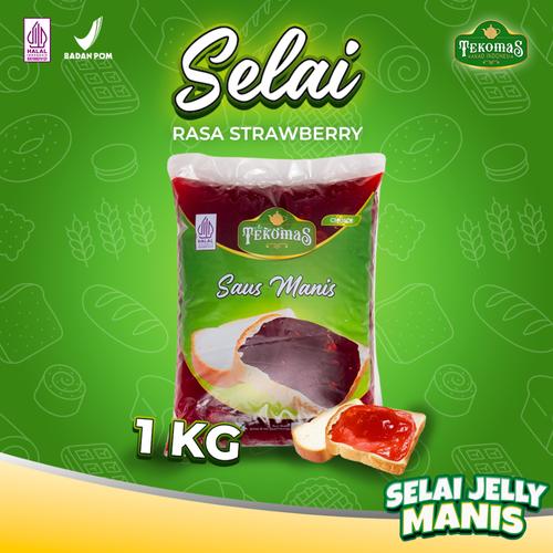 Jual TEKOMAS - Selai Jelly Rasa Stroberi/Stroberry 1 Kg Isian dan ...