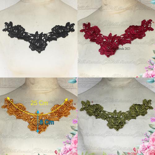 Jual (Per Pcs) AP561A Patch Kerah Bordir Leher / Renda Leher Motif ...