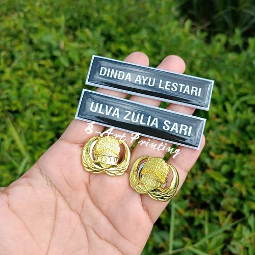Promo PAKET NAME TAG PLUS PIN KOPRI ASN AKRILIK RESIN PAKET PAPAN NAMA ...