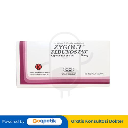 Jual ZYGOUT 80 MG BOX 30 KAPLET - Kota Bekasi - Apotek Najeeb By ...