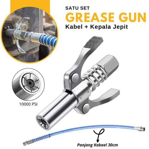 Promo Kepala Gemuk Quick Release Grease Kunci Ganda Plus Alat Pompa ...
