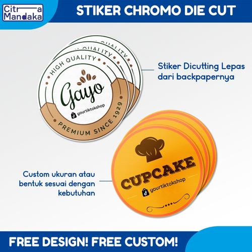 Promo Cetak Stiker Kotak Custom Die Cut / Potong Putus Logo Olshop ...