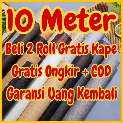 Promo Wallpaper Dinding 10 m 10 meter 45 cm x 10 m MOTIF BAMBU HIJAU ...