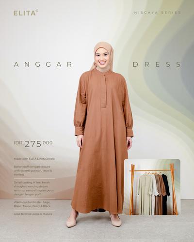 Jual ELITA ANGGAR Dress Linen Pakaian Wanita - BLANC, UPSIZE - Kab ...