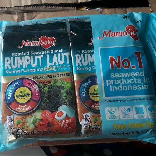 Promo Gim Rumput Laut Mamasuka Rasa Salt Egg (P2) Rendah lemak Makanan ...