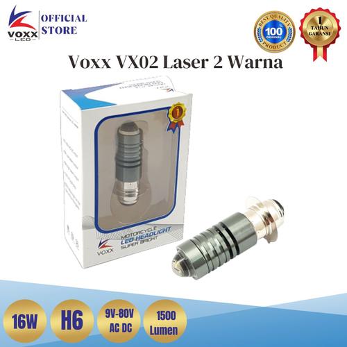 Jual VOXX LED VX02 Lampu Motor Bebek Matic H6 Laser 2 Warna 8W+8W Hi-Lo AC DC Kuning Putih Gas ...