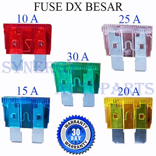 Jual Fuse Sekring Tancap DX Besar Sekring Tusuk 10A 15A 20A 25A 30A ...