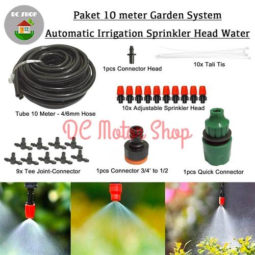 Jual Paket 10 m Automatic Garden Irrigation System /Sprinkler set ...