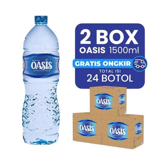 Jual 2 Box Oasis Kemasan 1500ml (Isi 24 Botol). Air putih yang memiliki ...