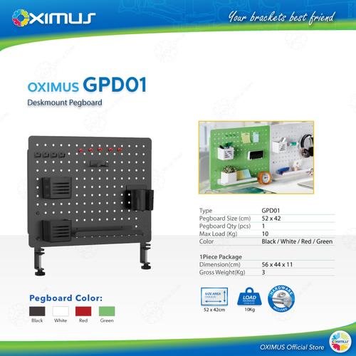 Jual Rak Papan Meja Modular Deskmount Pegboard DIY OXIMUS GPD01 GPD02 ...