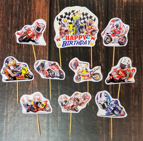Promo Moto GP Birthday Cake Topper Cupcake Pudding Tumpeng Hampers ...