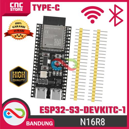 Jual ESP32-S3 DevKitC-1 N16R8 Type-C dengan PSRAM 16MB – Board ...