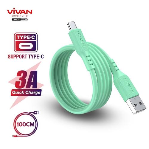 Jual VIVAN Kabel Data Cas Type C 3A Silicone Quick Charge VSC100 ...