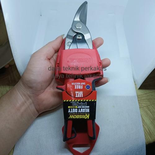 Jual krisbow gunting baja ringan kiri - aviation snip left cutting ...