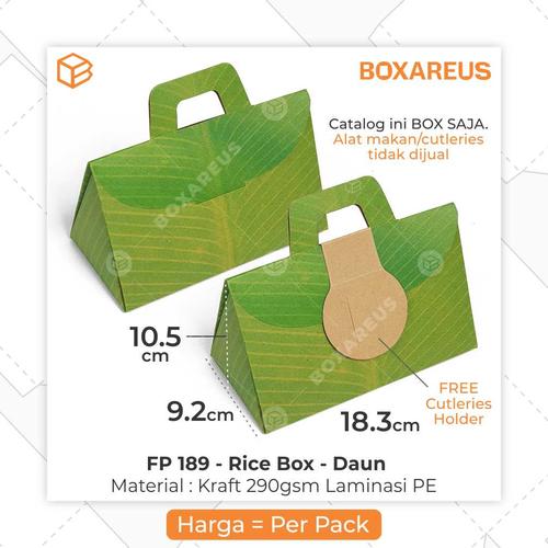 Jual Bungkus Nasi Rice Pack Lunch Box Kemasan Kertas Makanan | FP 189 ...