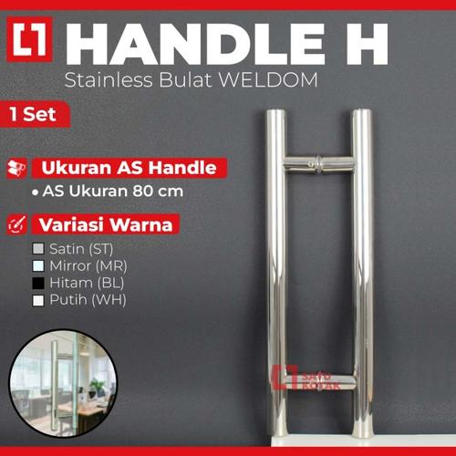 Jual WELDOM Gagang Pull Handle Pintu Kaca Kayu Stainless / Black AS ...