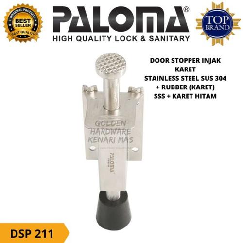 Jual PALOMA DSP 211 PENAHAN PINTU INJAK DOOR STOP SATIN STAINLESS STEEL ...