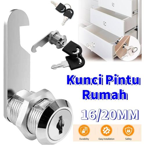 Promo 16/20MM Kunci Camlock Kunci Loker Laci Lemari Kunci Cabinet Hitam ...