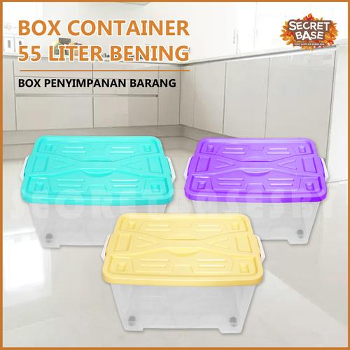 Promo [COD] BOX CONTAINER 55 LITER + RODA - Kontainer Box Plastik ...