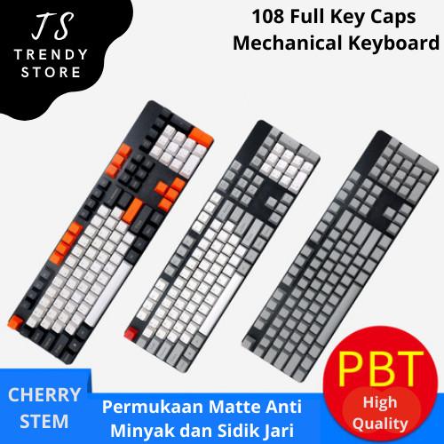 Jual Keycaps Mechanical Keyboard Single Shot PBT FullSet 108 Key Cherry ...