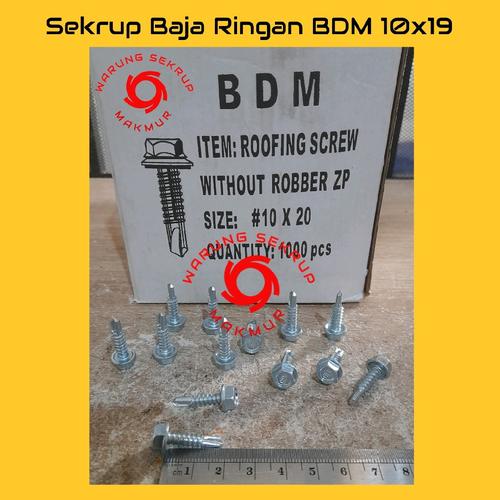 Jual (50 pcs) Sekrup Roofing Putih 10x19 Baut Baja Ringan 2CM - Kab ...