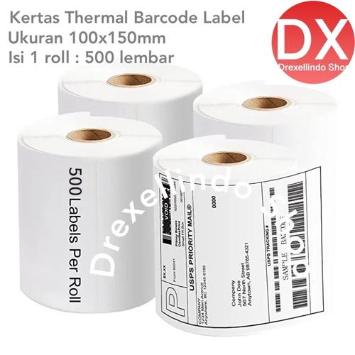 Jual Kertas Thermal Label Barcode Stiker 100x150mm 500 lembar - Kota Tangerang Selatan ...