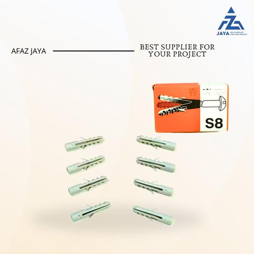 Jual FISHER SEKRUP WALL PLUG S8 ISI 100PCS FISER VISER SEKRUP DINDING ...