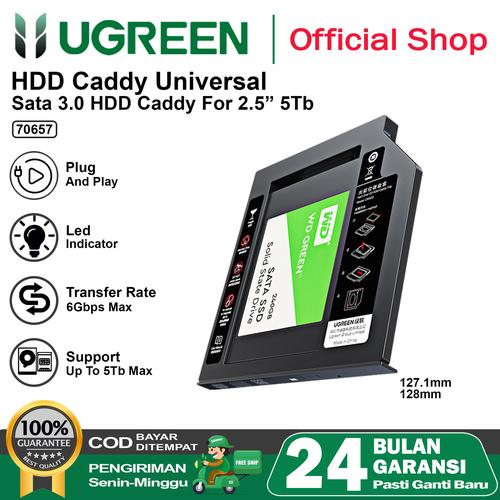 Jual SSD HDD Caddy Slim 9.5mm UGREEN Sata DVD Slot Hardisk 2.5" SSD 5TB ...