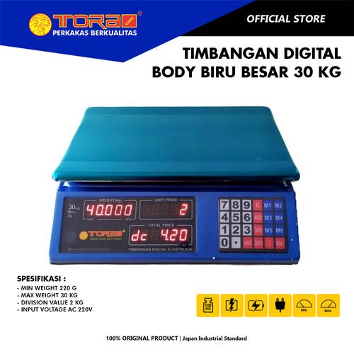 Promo TORA Timbangan Digital 30 Kg Body Biru Besar - Electronic Scale - Kota Tangerang - Tora ...