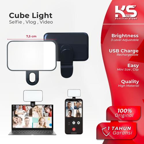 Promo Phone Selfie Light Mini LED Cube Clip Portable Lampu Jepit Fill ...
