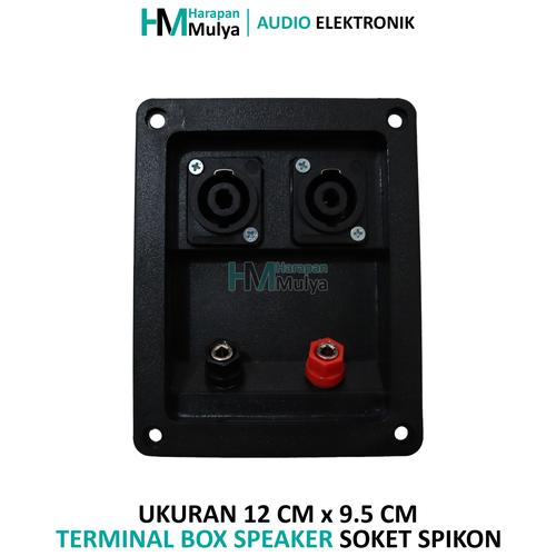 Jual Terminal Box Speaker Soket Spikon / Boks Spiker Socket Spicon 2in1 ...