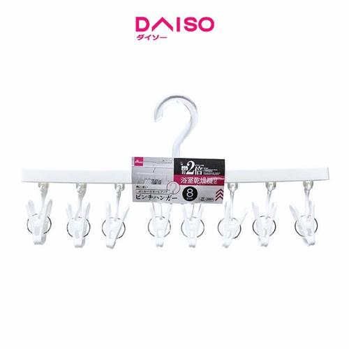Jual Daiso Clothespin Hanger -Polycarbonate Hook - 8 Clothespins ...