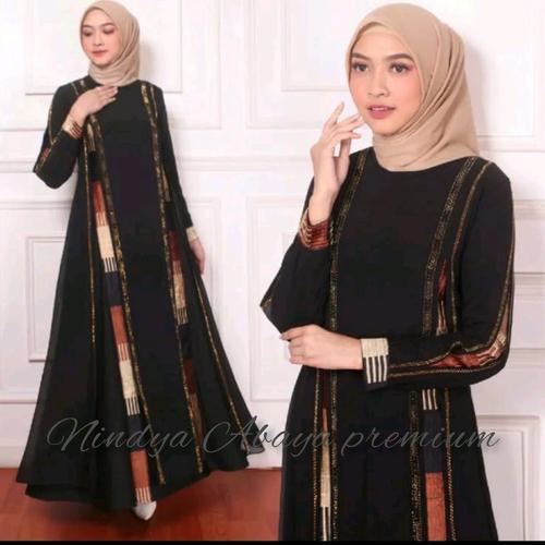 Jual Gamis Abaya nindyaa zahra seri warna Mewah Simpel Lebaran 2025 ...