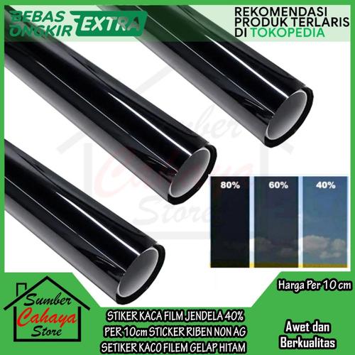 Jual Stiker Kaca Riben 40% Per 10 Cm Sticker Film Jendela Non Ag Setiker Filem Gelap Hitam ...